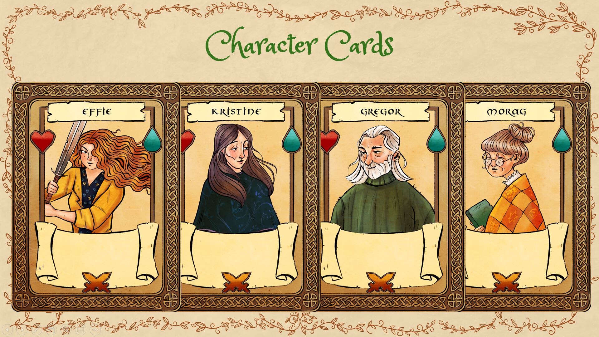 Rachael Hogg - Character Cards - Scottish Mythological Card Game ...