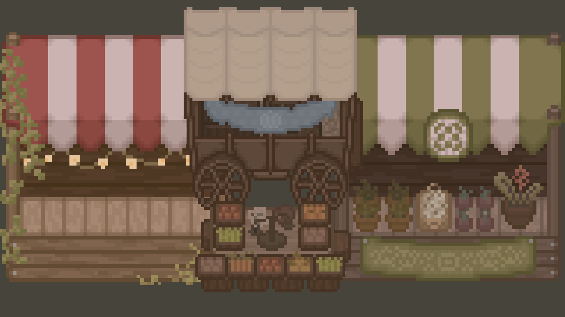 ArtStation - Pixel art | Speedpaint | Market stalls | Pixel props
