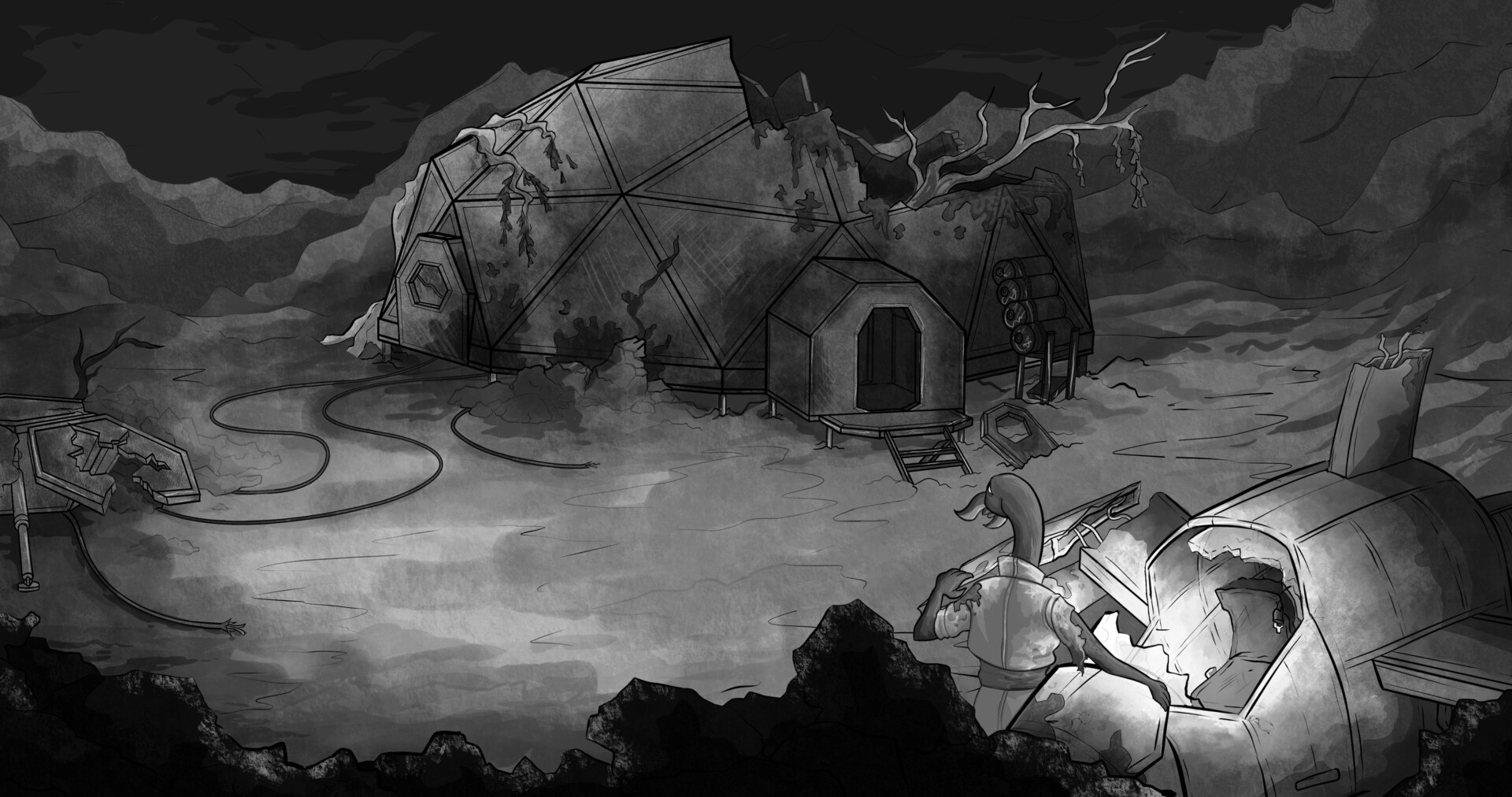 ArtStation - Abandoned Alien Settlement Concept Art