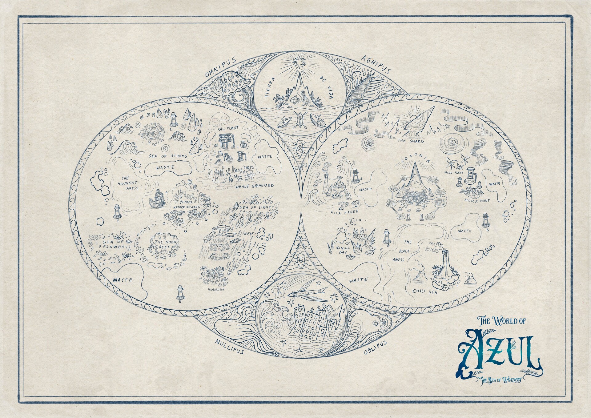 ArtStation - Azul world map