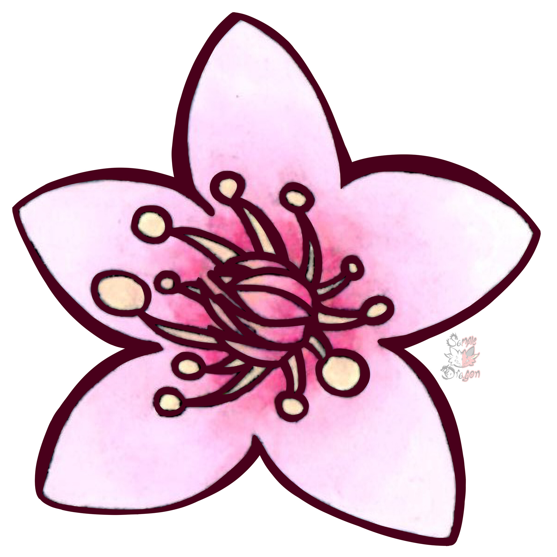 michigan state flower coloring page