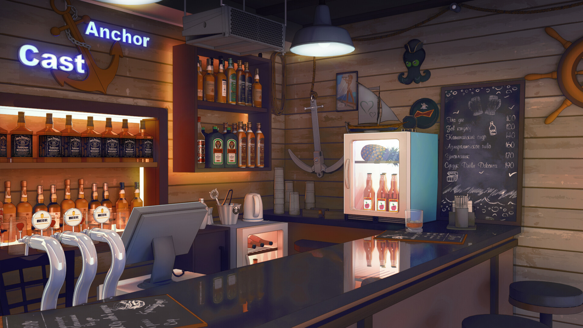 ArtStation - "Cast The Anchor" Bar| Young Hearts