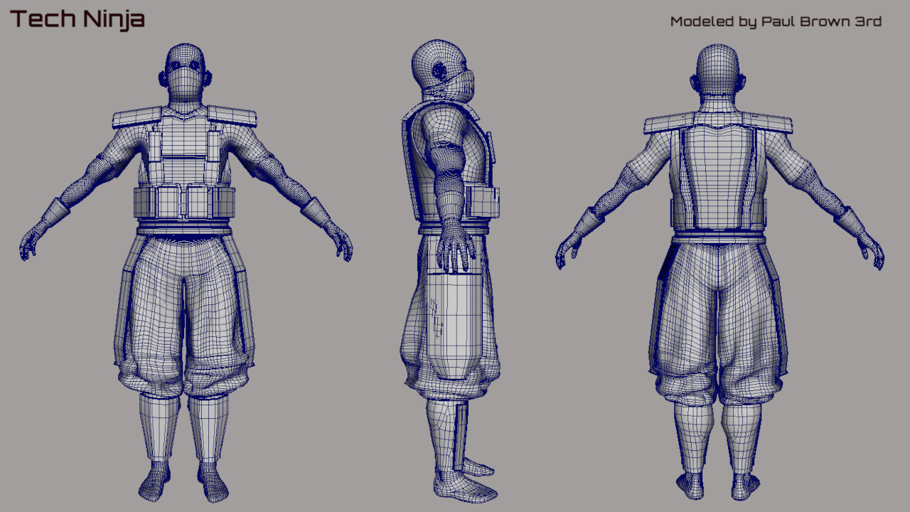 Paul Brown 3rd - Tech Ninja 3D model by Paul Brown 3rd