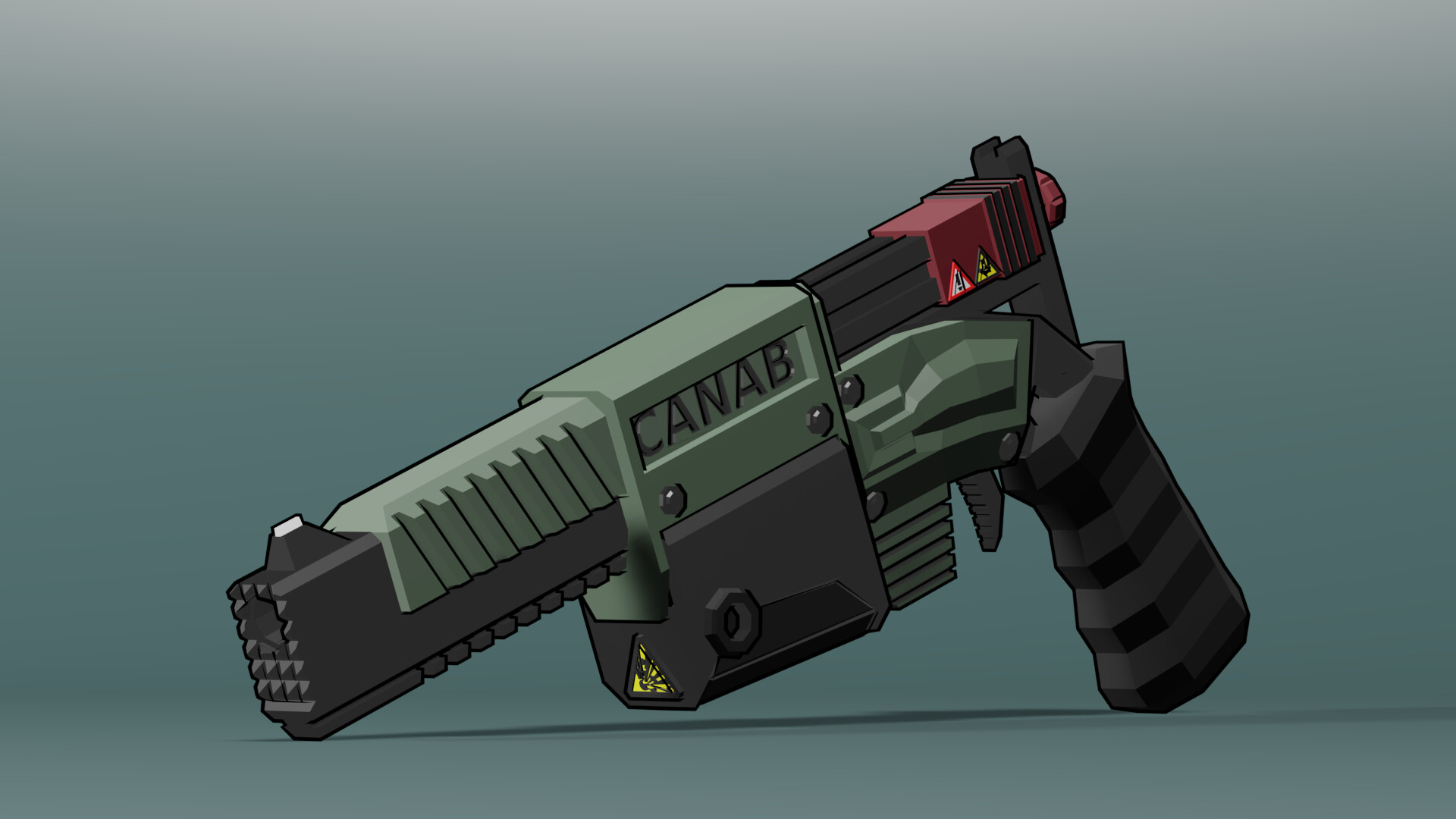 ArtStation - Arachna Tech CANAB Heavy Pistol