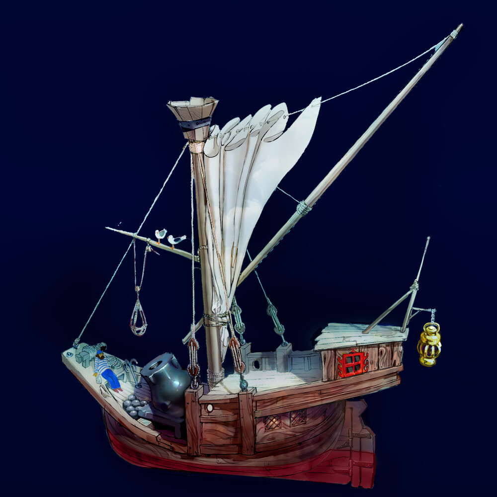 ArtStation - Bombard boat