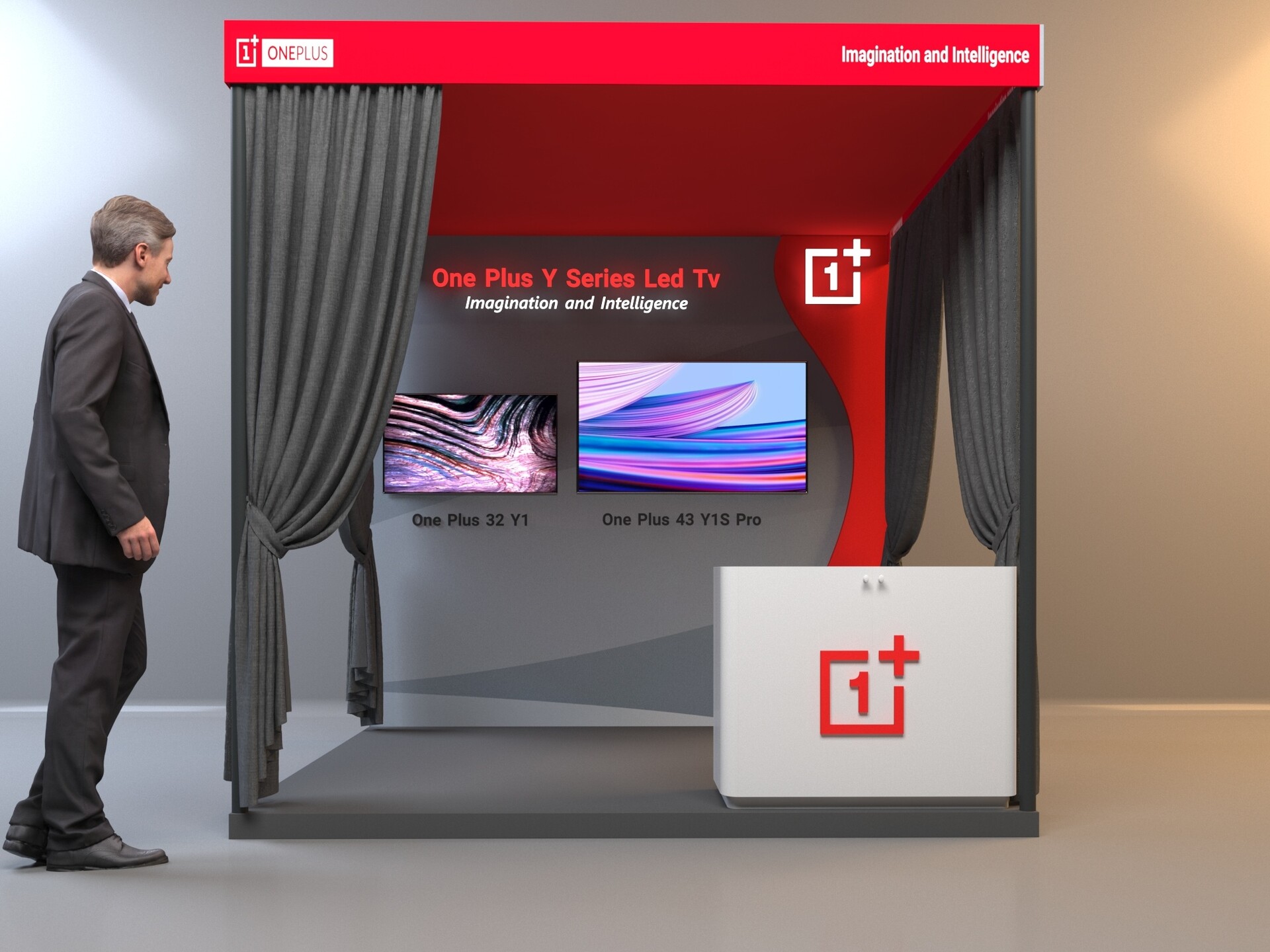 ArtStation - One Plus TV stall Design