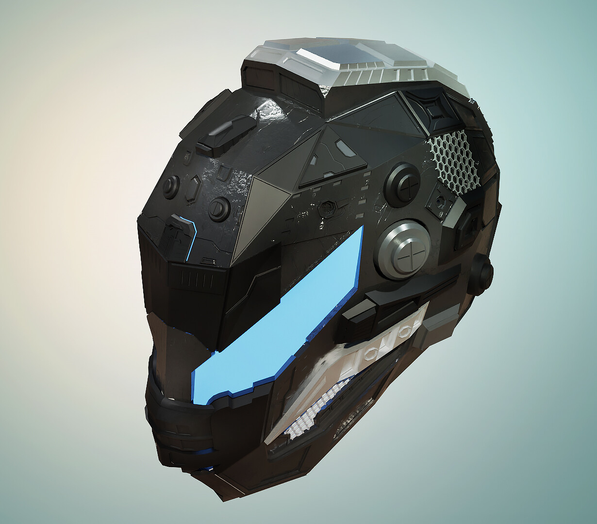 ArtStation - Helmet Cyborg Scifi