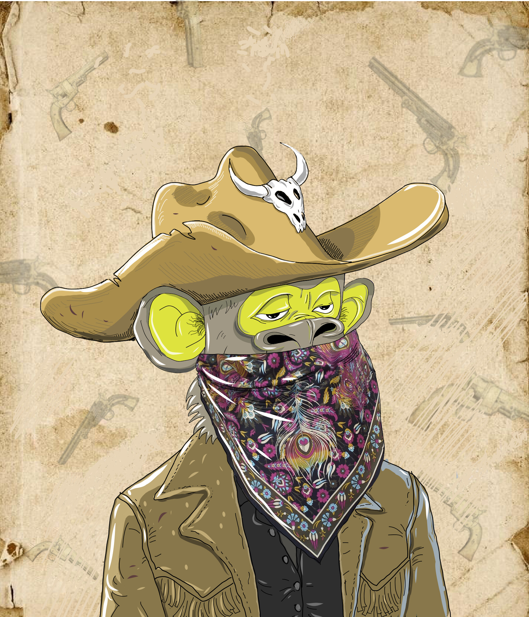 ArtStation - cowboy ape