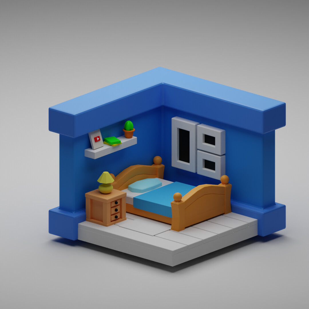 ArtStation - Cartoon Bedroom