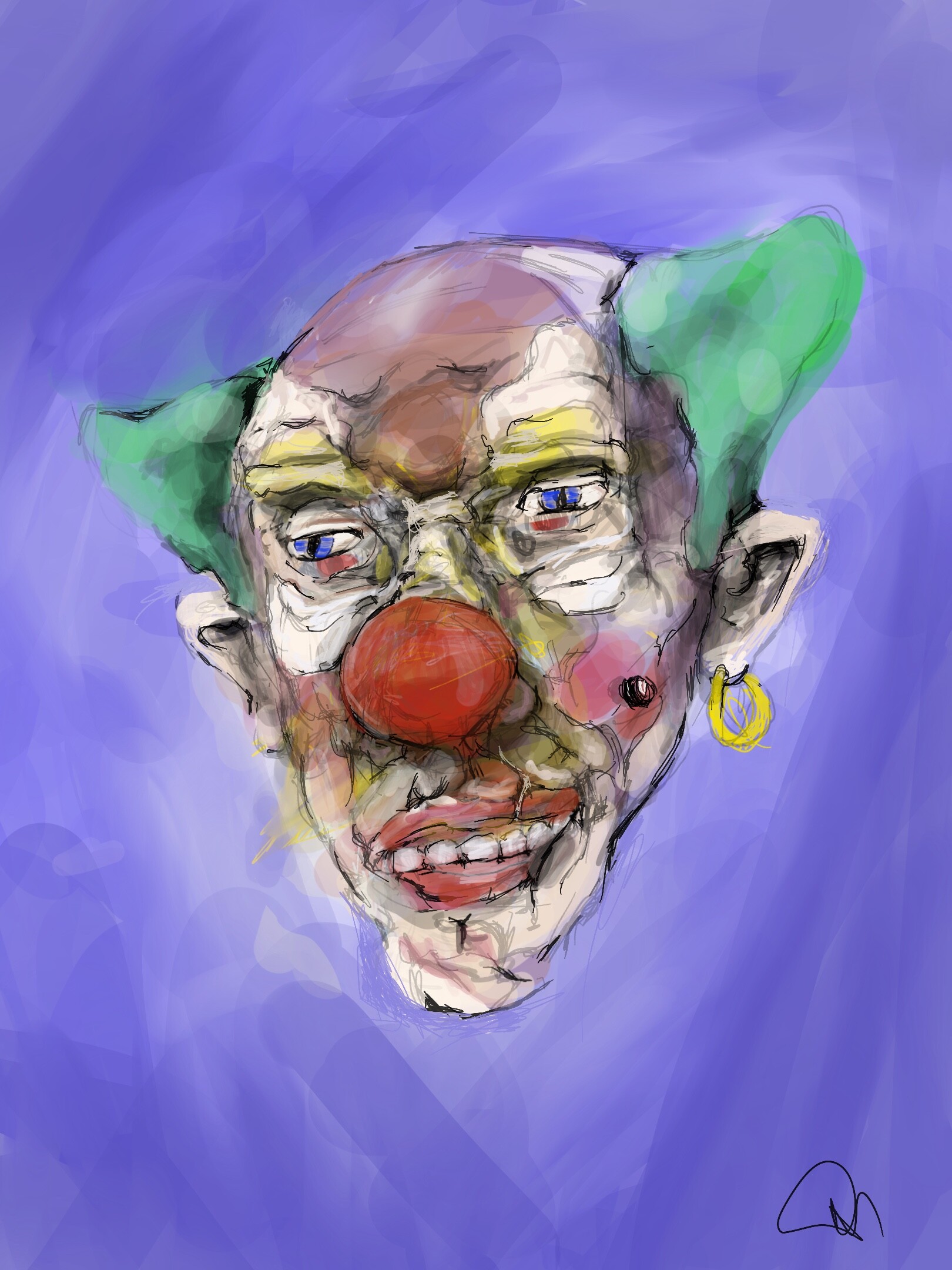 ArtStation - Clown self portrait