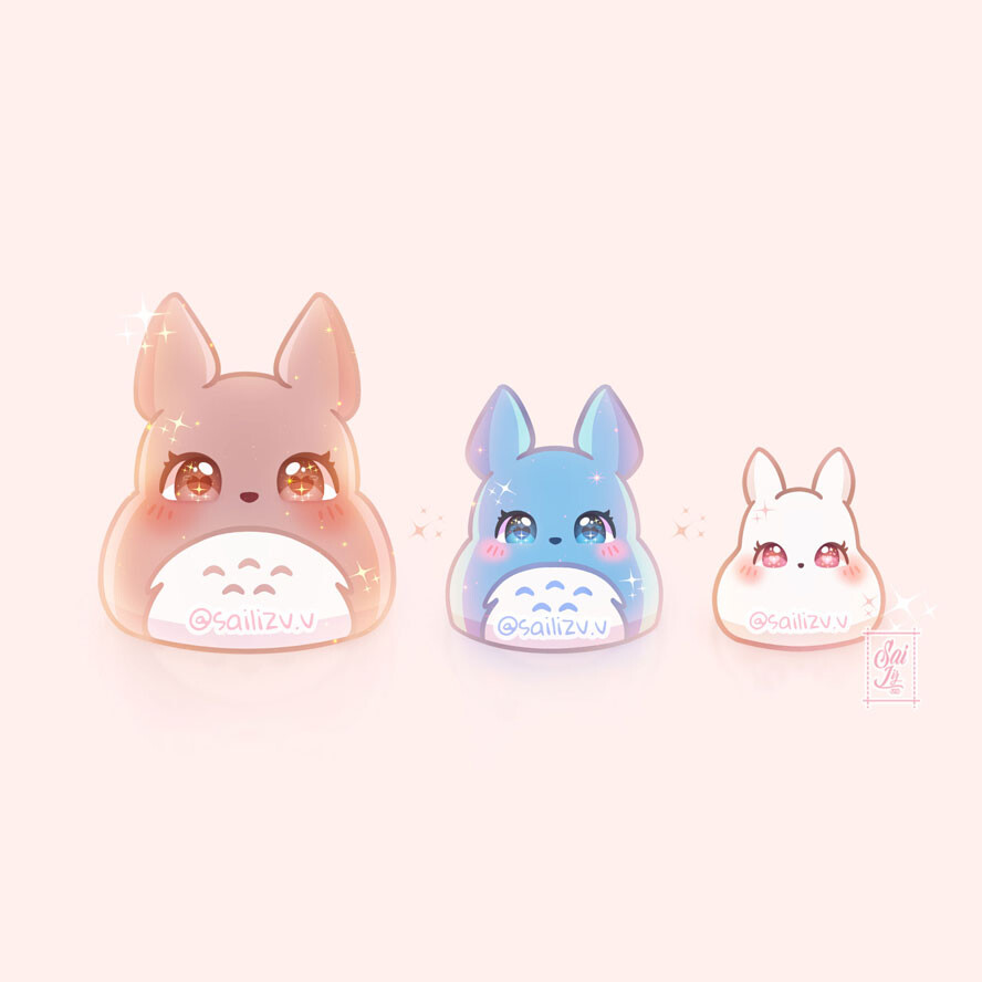 ArtStation - Minis Totoros Kawaii from tonari no totoro!!