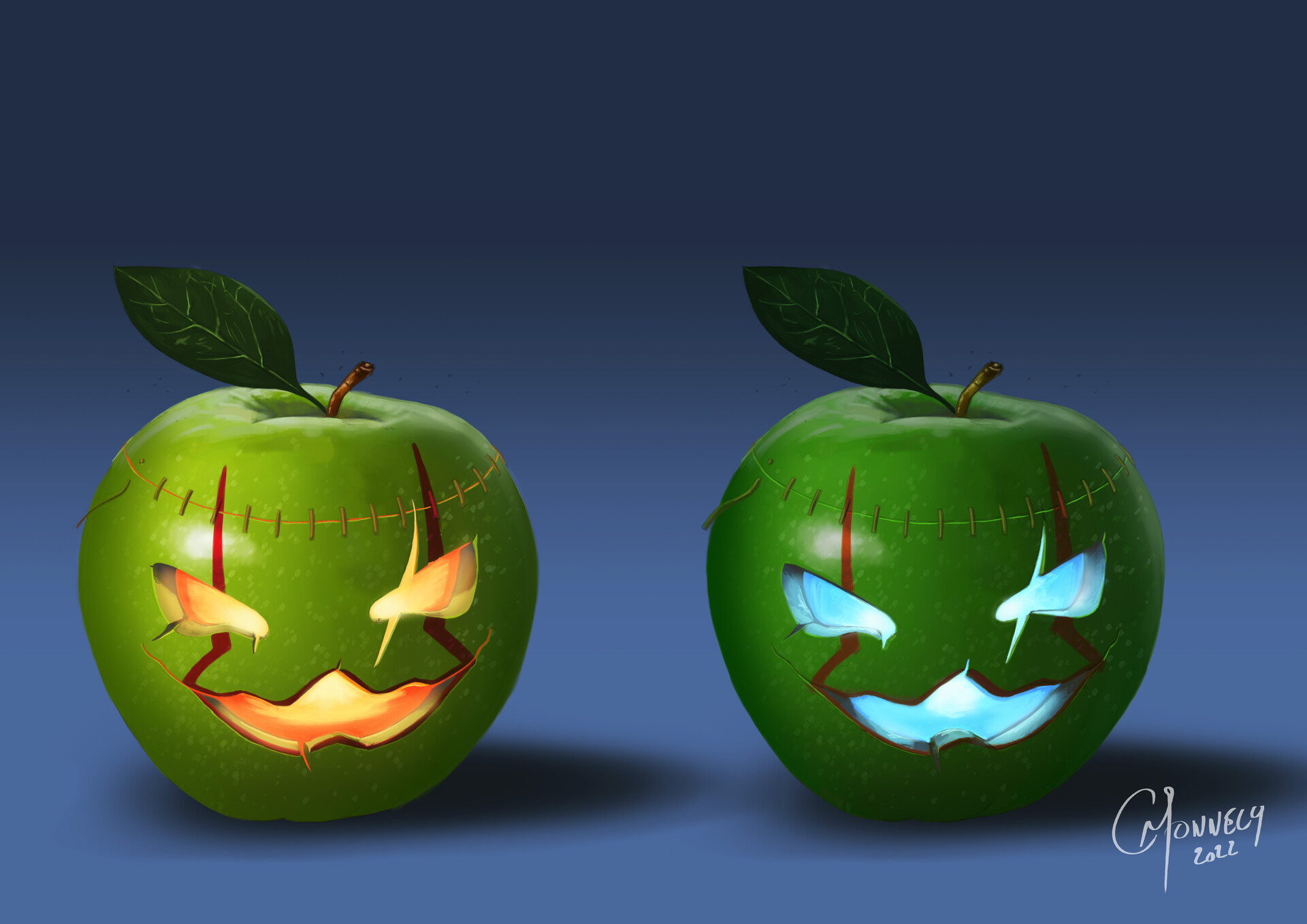 ArtStation - Apple halloween