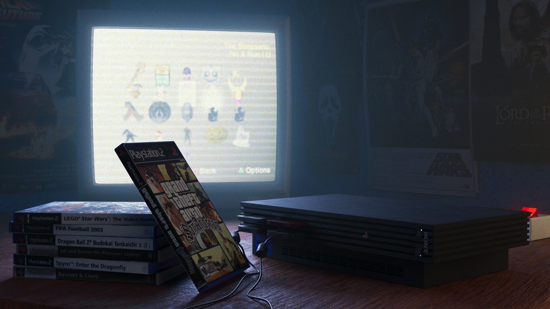 ArtStation - PS2 Gamer Room