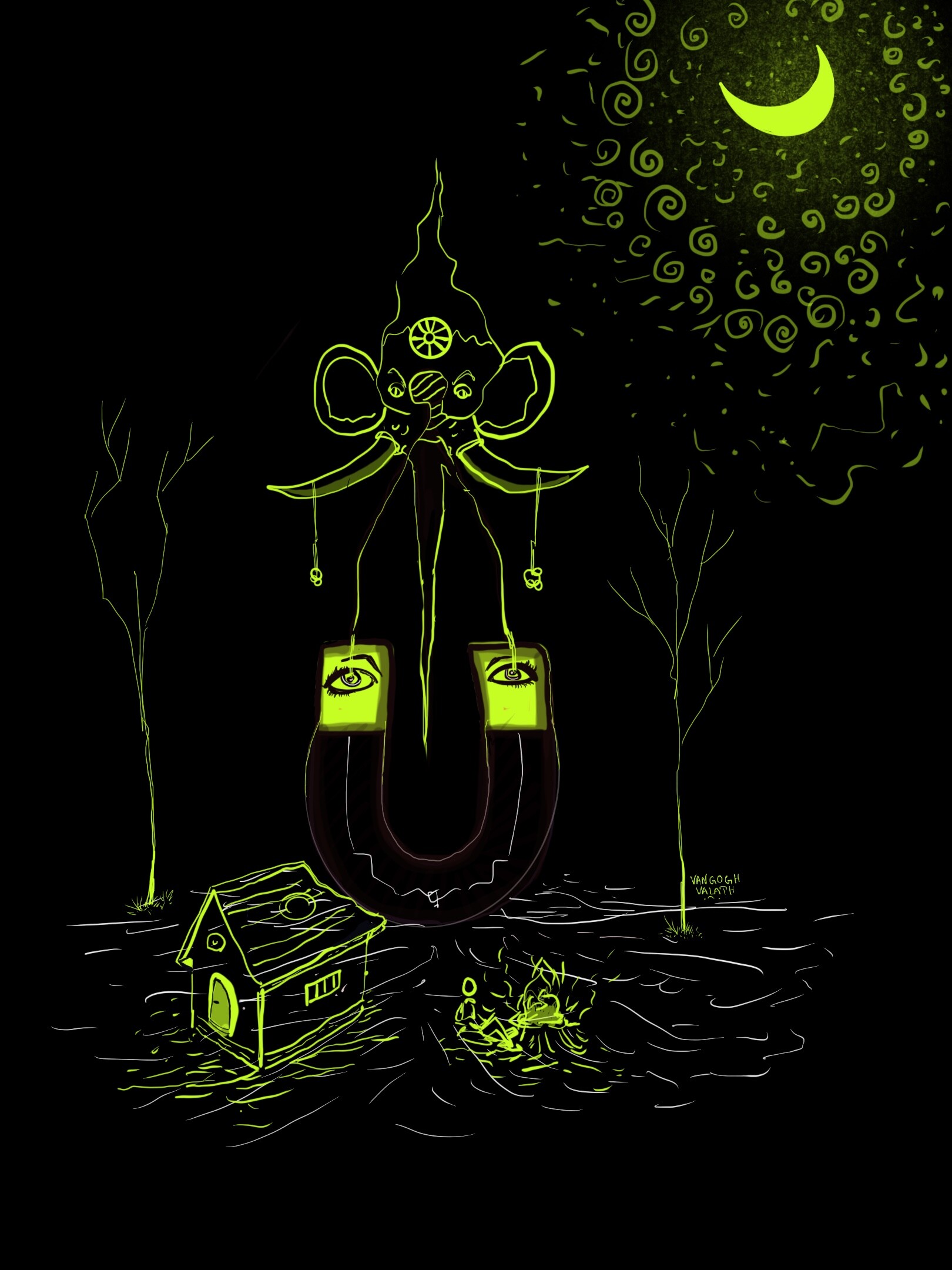 ArtStation - Surreal night.