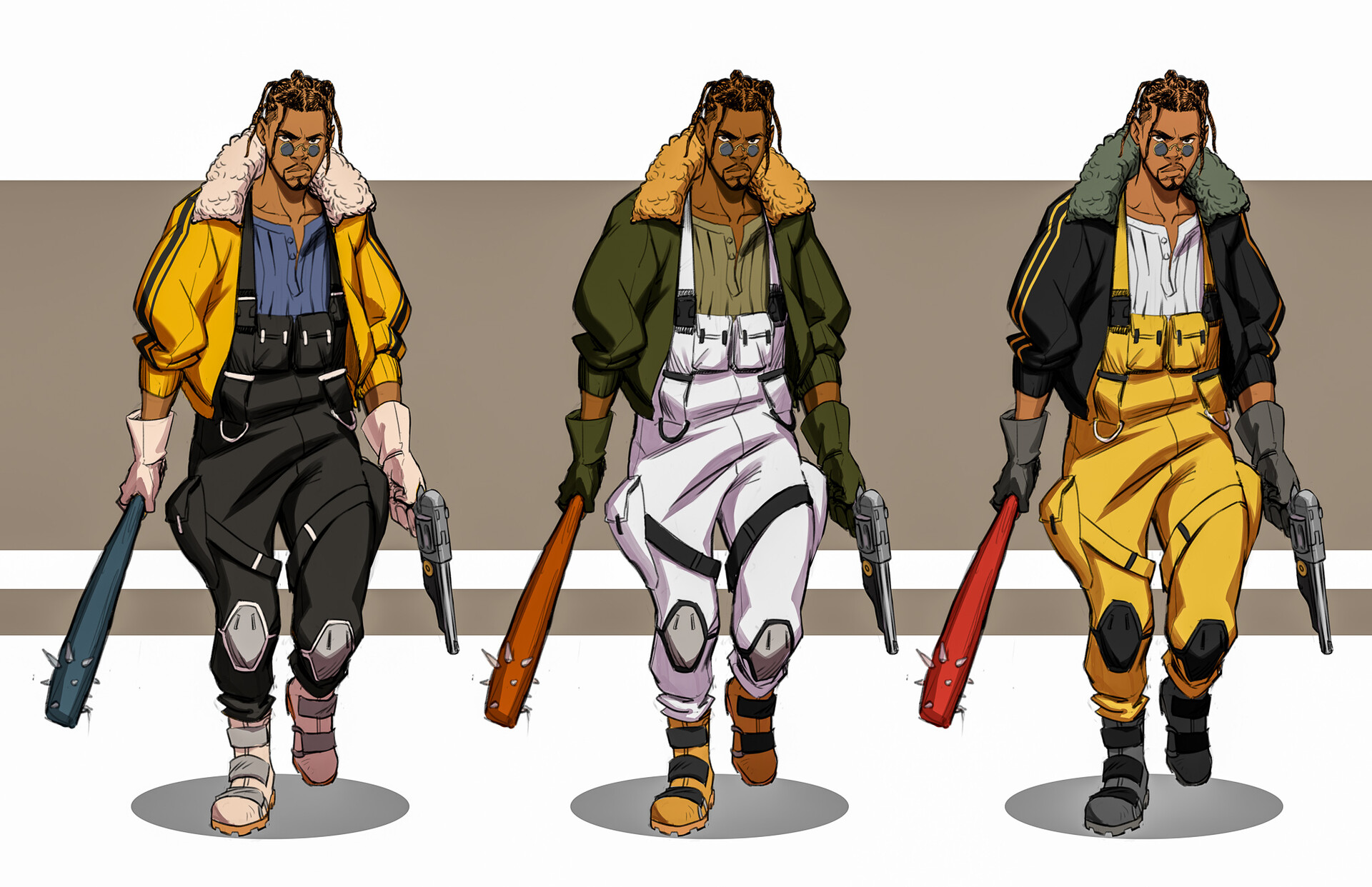 ArtStation - Bounty Hunter Character color variations