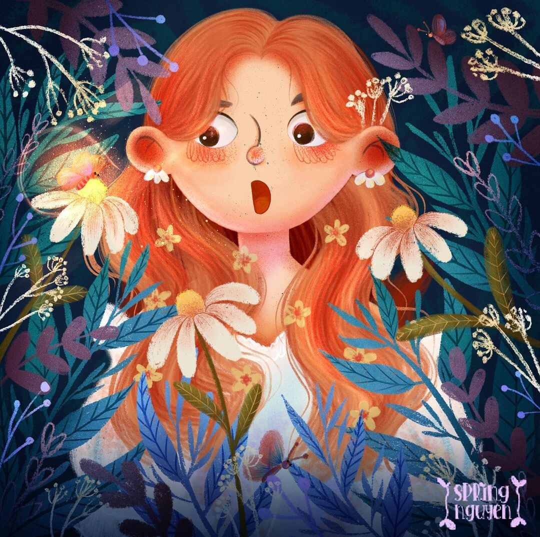 ArtStation - Spring girl 🌿🌼
