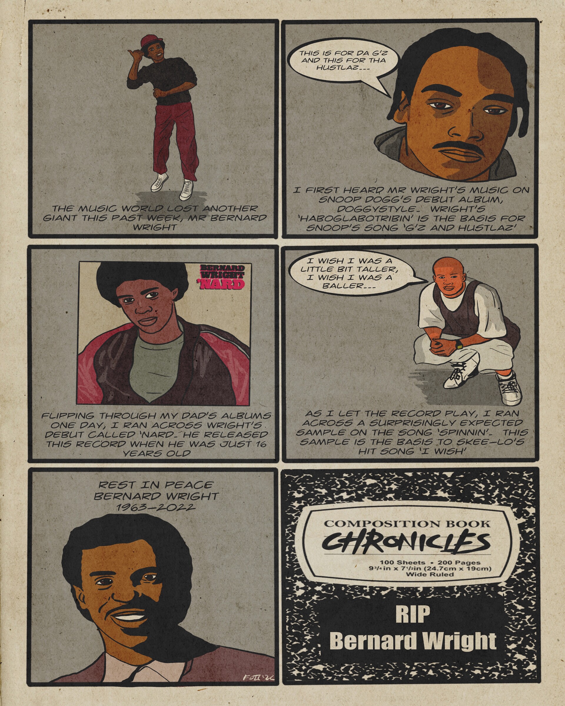 ArtStation - Composition Book Chronicles - Rest In Peace Bernard Wright