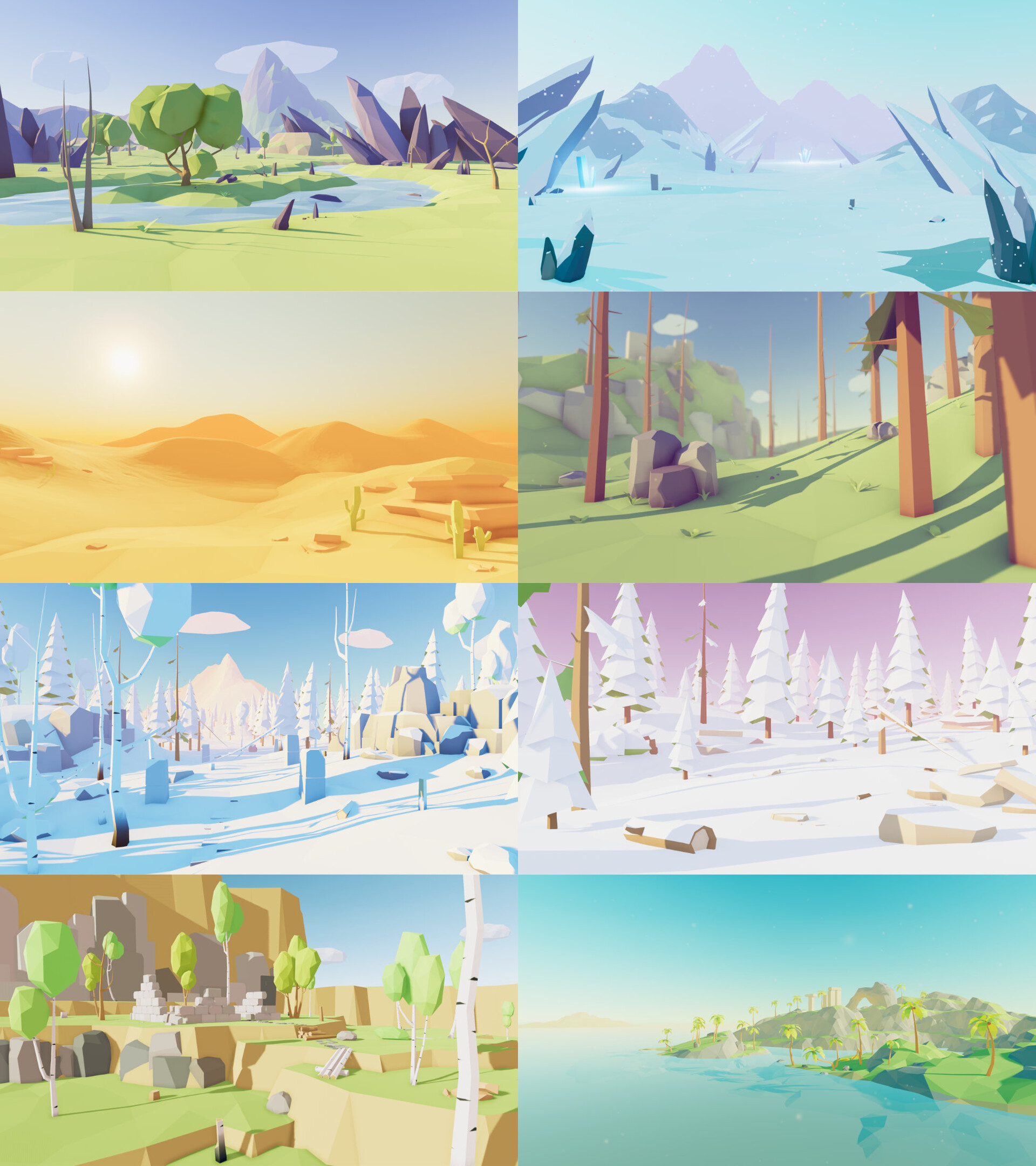 ArtStation - Low Poly Nature Bundle