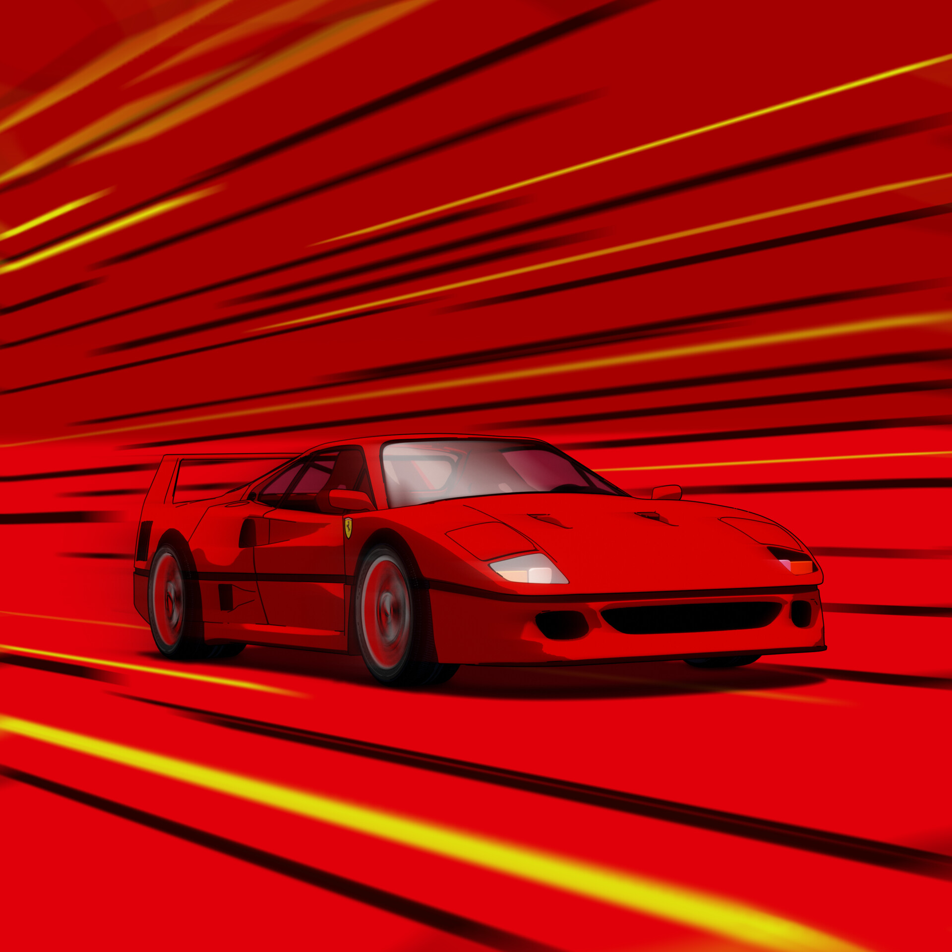 ArtStation - Ferrari F40 Poster