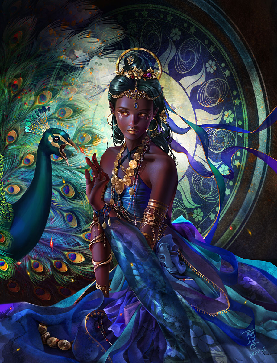 ArtStation - Peacock Lady