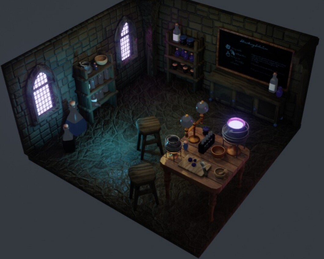 Anja Petrović - Alchemy room, Level Design, 2022