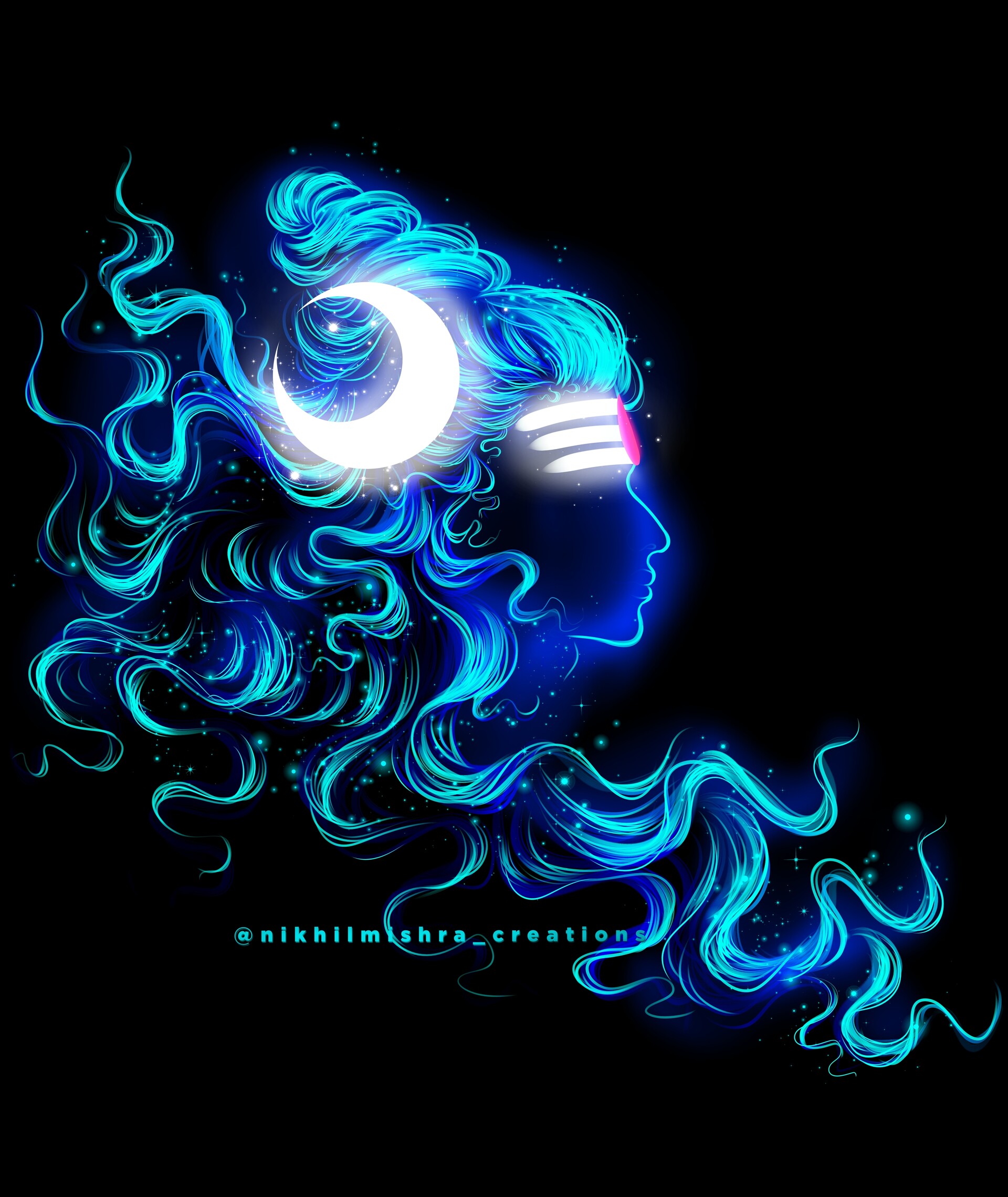 ArtStation - Mahadev digital art Shiv ji digital painting