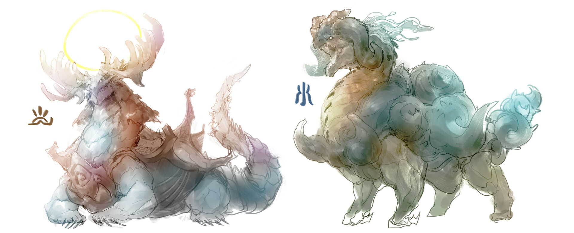 ArtStation - sketch Dragon turtle