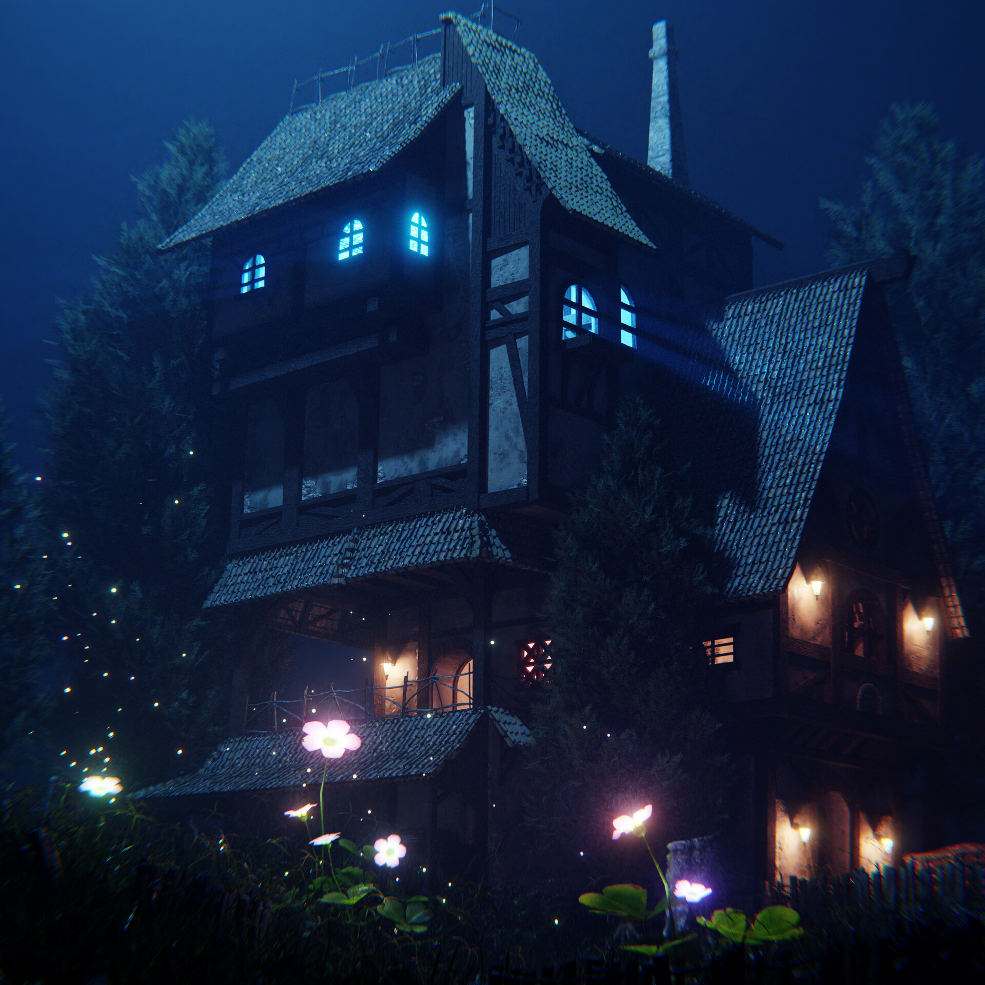 ArtStation - Mystic Night Sketch