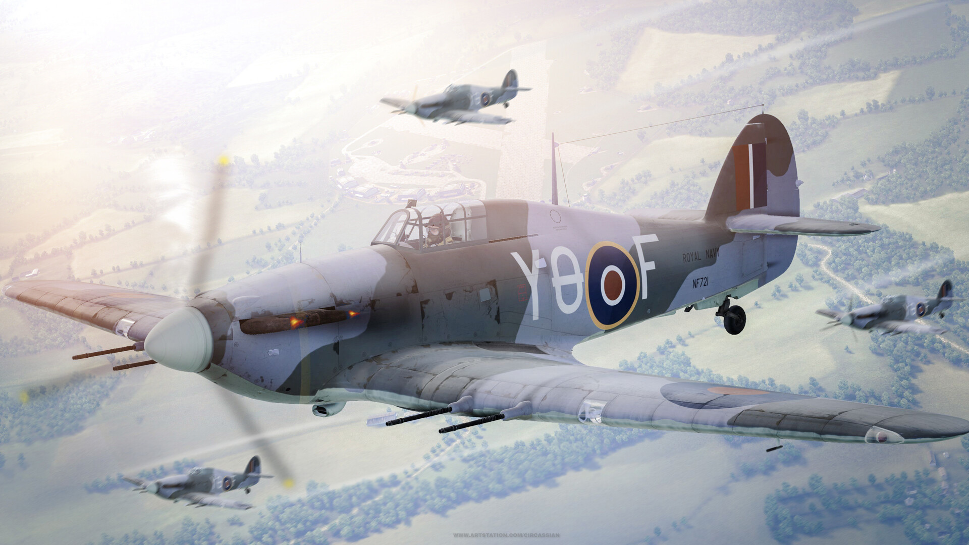 ArtStation - Hawker Sea Hurricane Mk 1c. 787th Naval Air Squadron
