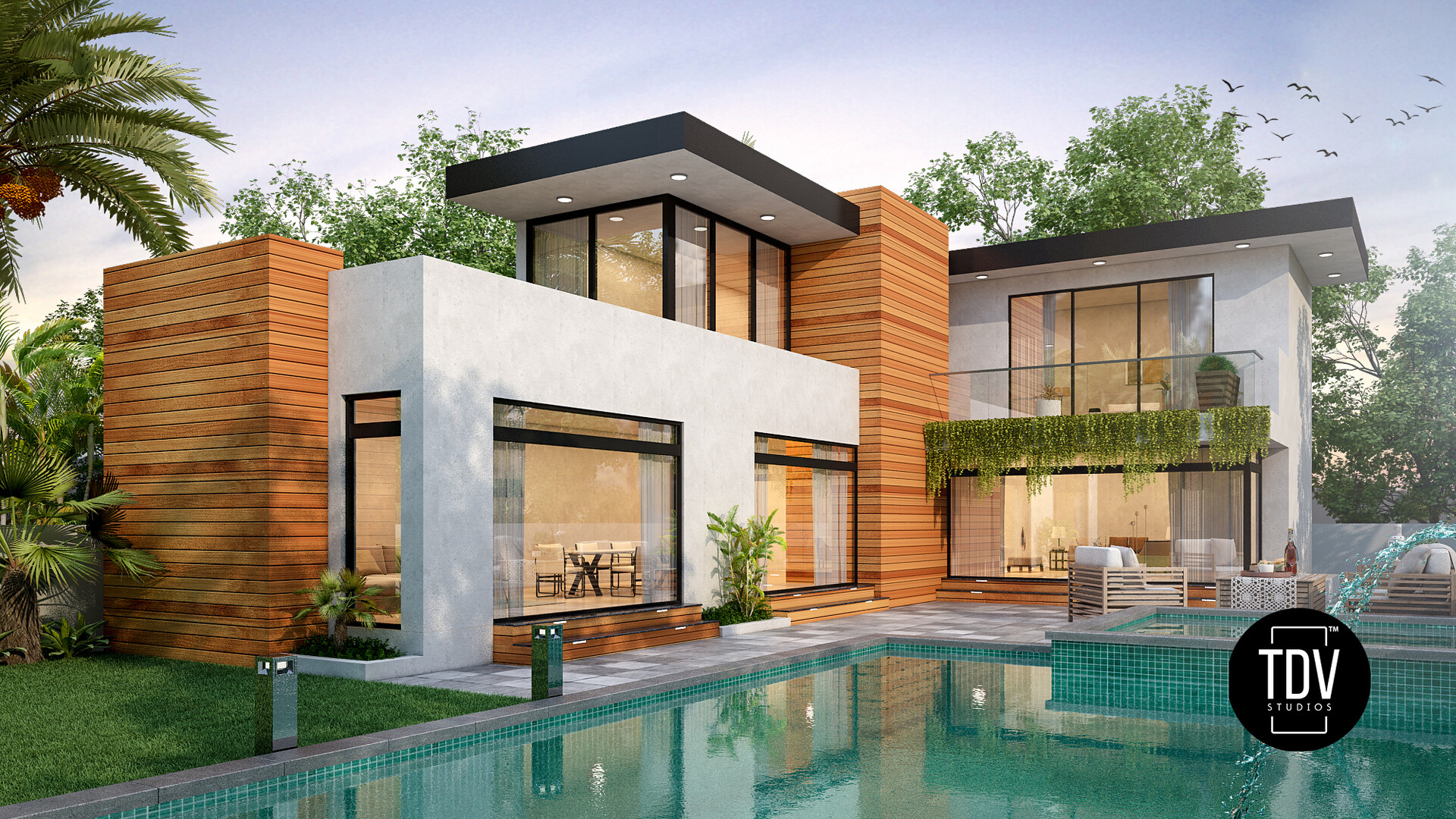 ArtStation - 3D Villa Exterior View