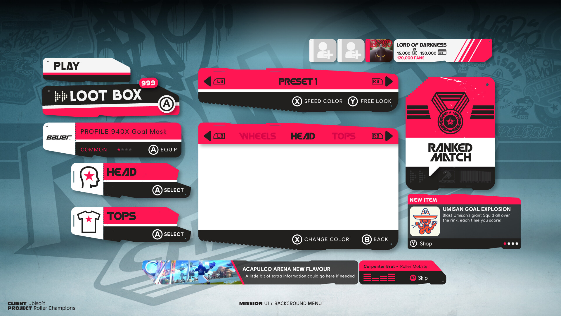 ArtStation - Roller Champions Art Direction part 4 UI