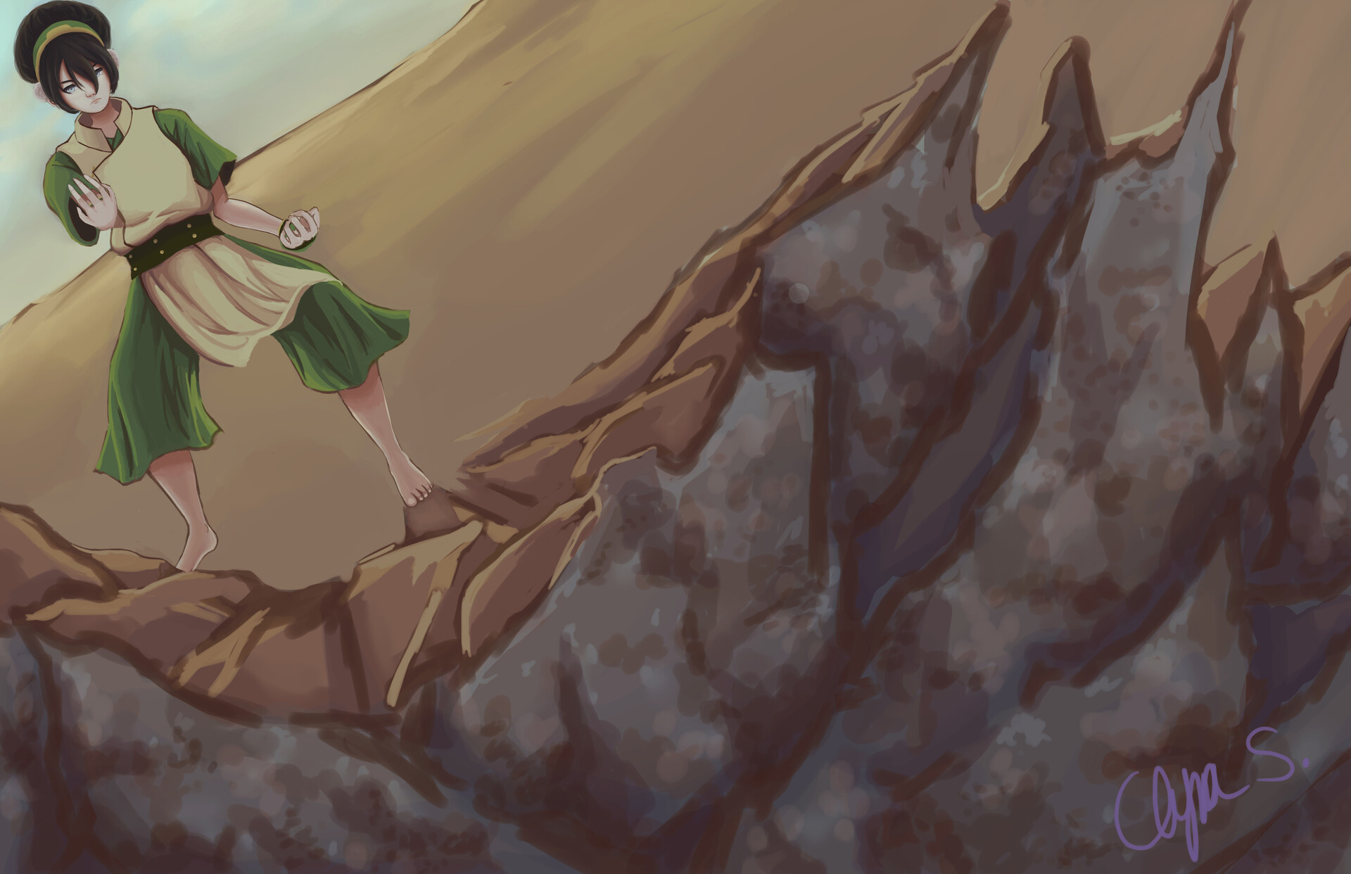 ArtStation - Toph (ATLA) fan art