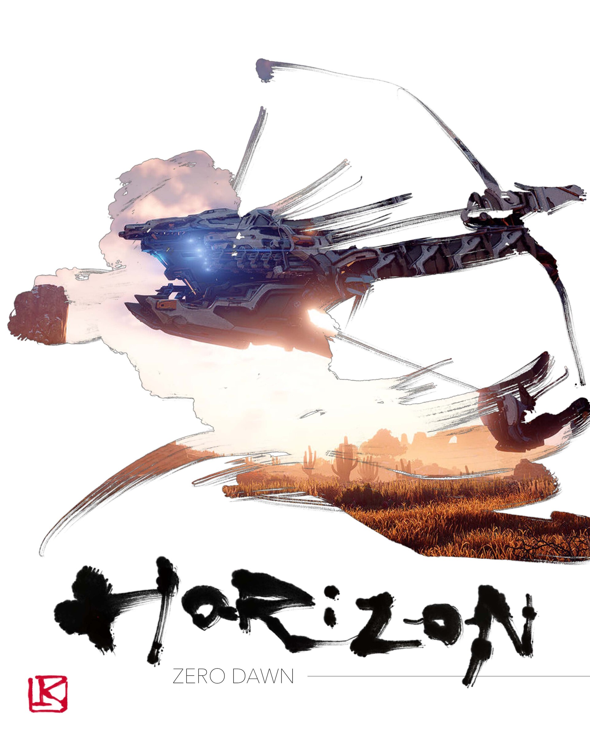 ArtStation - Cover art for Horizon Zero Dawn (Fan art)