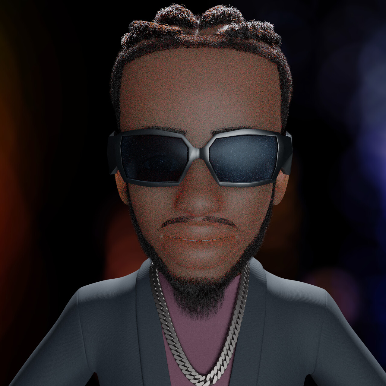 Gwakisa Aston - Celebrity Stylized TwendeKilioni Hair Style in Blender