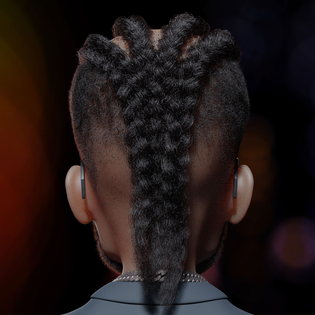 Gwakisa Aston - Celebrity Stylized TwendeKilioni Hair Style in Blender