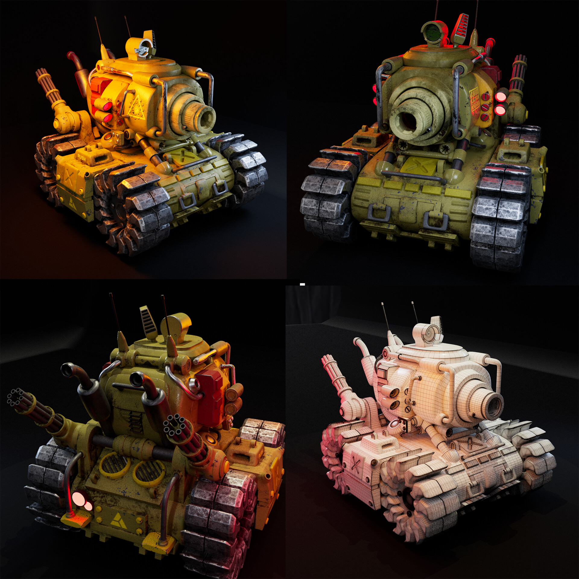 ArtStation - Metal Slug Tank (Maya hardsurface modeling practise)