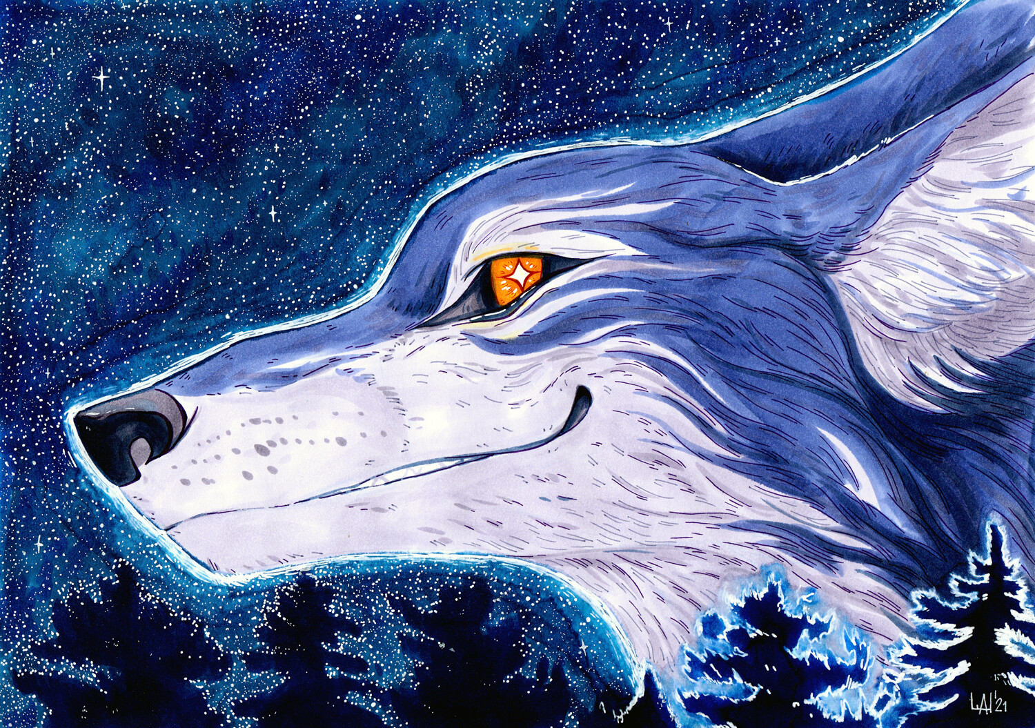 ArtStation - Wolf god