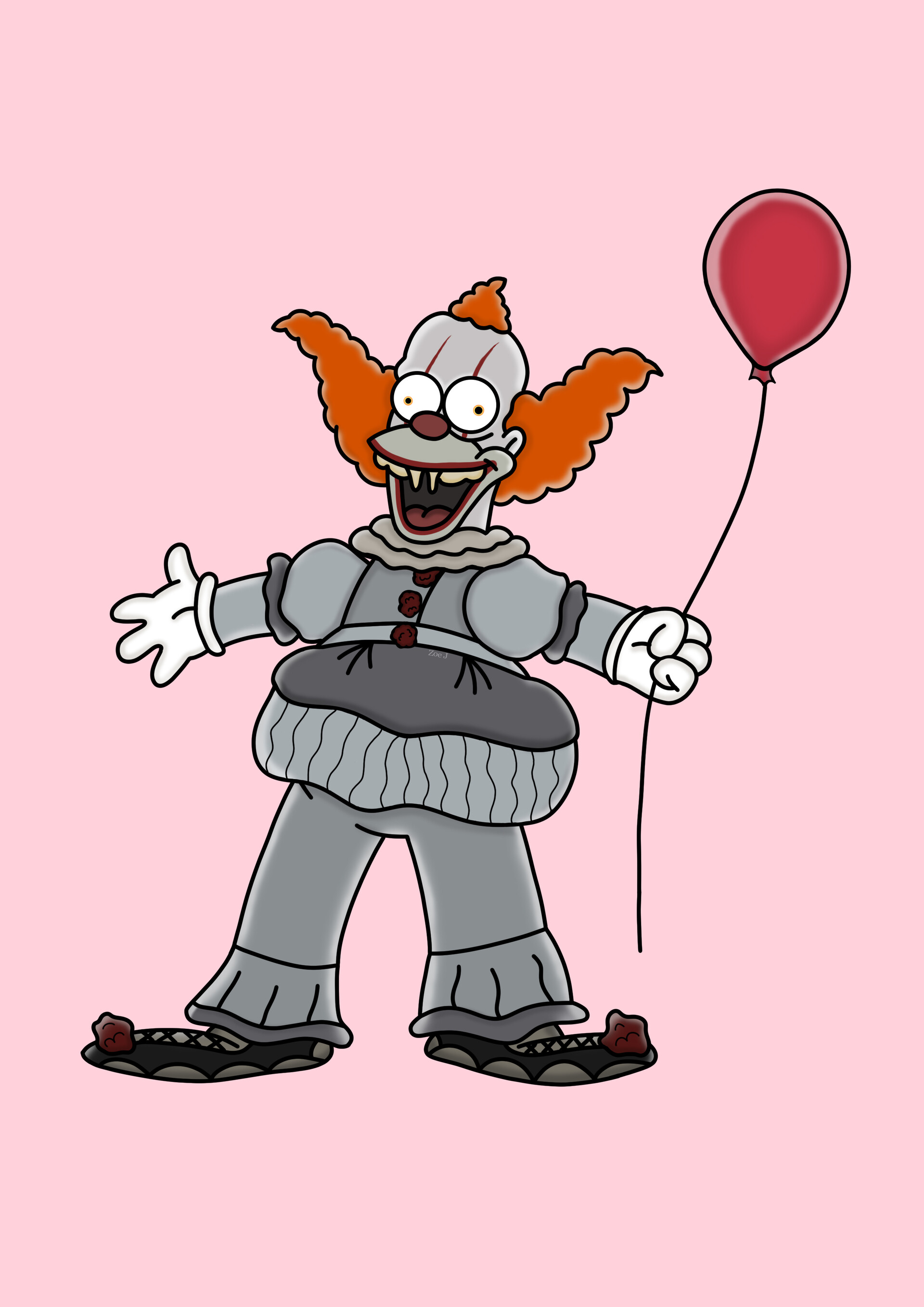 ArtStation - Krusty-Wise (A Simpsons & IT Crossover)