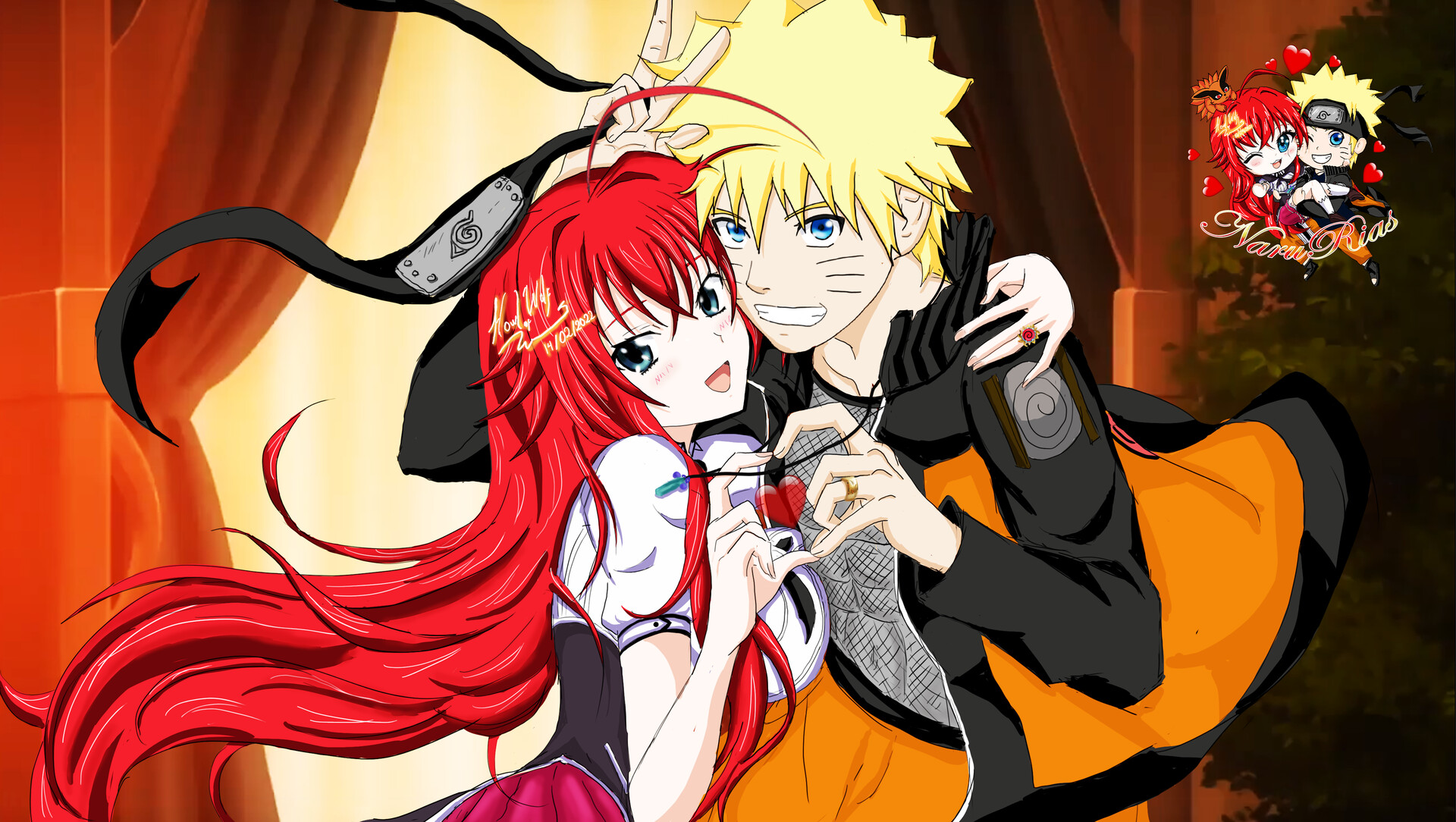 Artstation Narurias Rias Gremory X Naruto Uzumaki💖