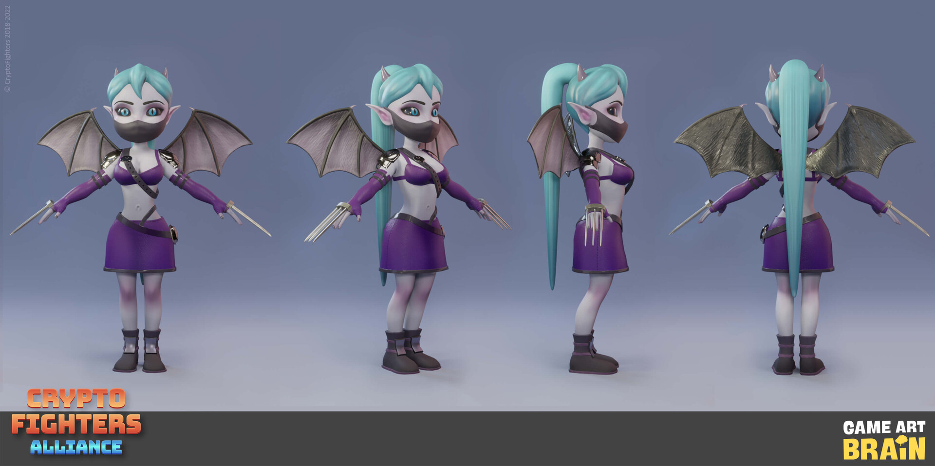 Game Art Brain - Creation & Consulting - Crypto Fighters NFT Characters