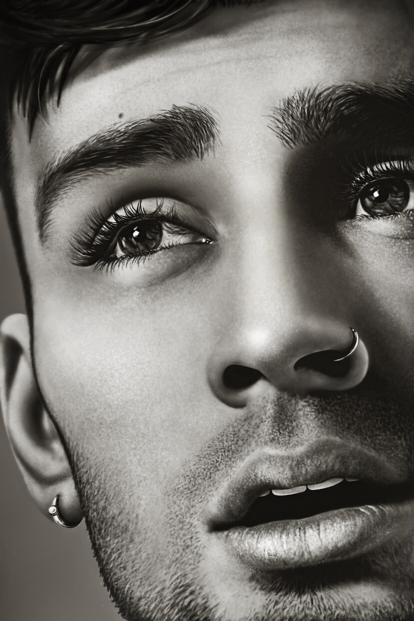 ArtStation - 2-D portrait of the famous British singer Zain Javadd ...