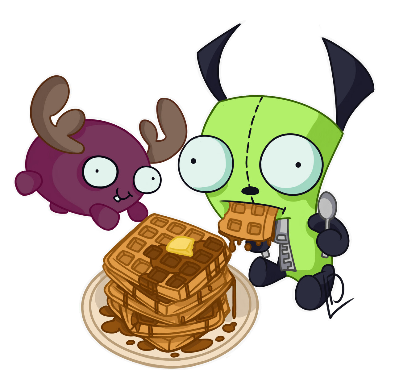 ArtStation - Invader waffles