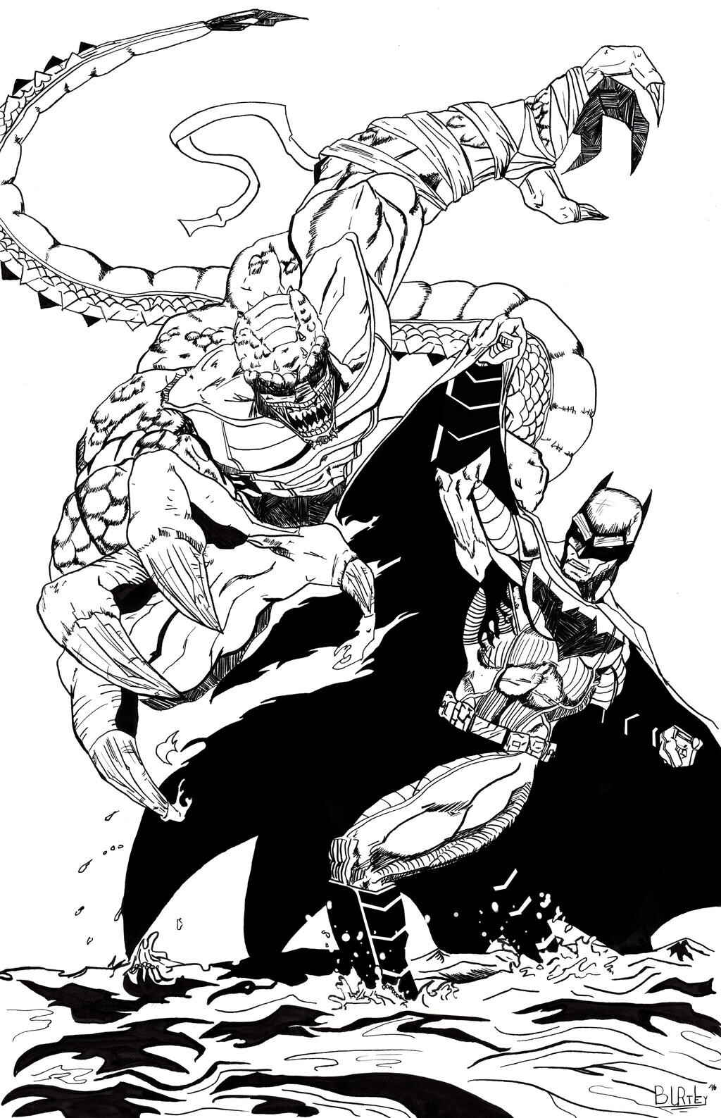 batman killer croc coloring pages