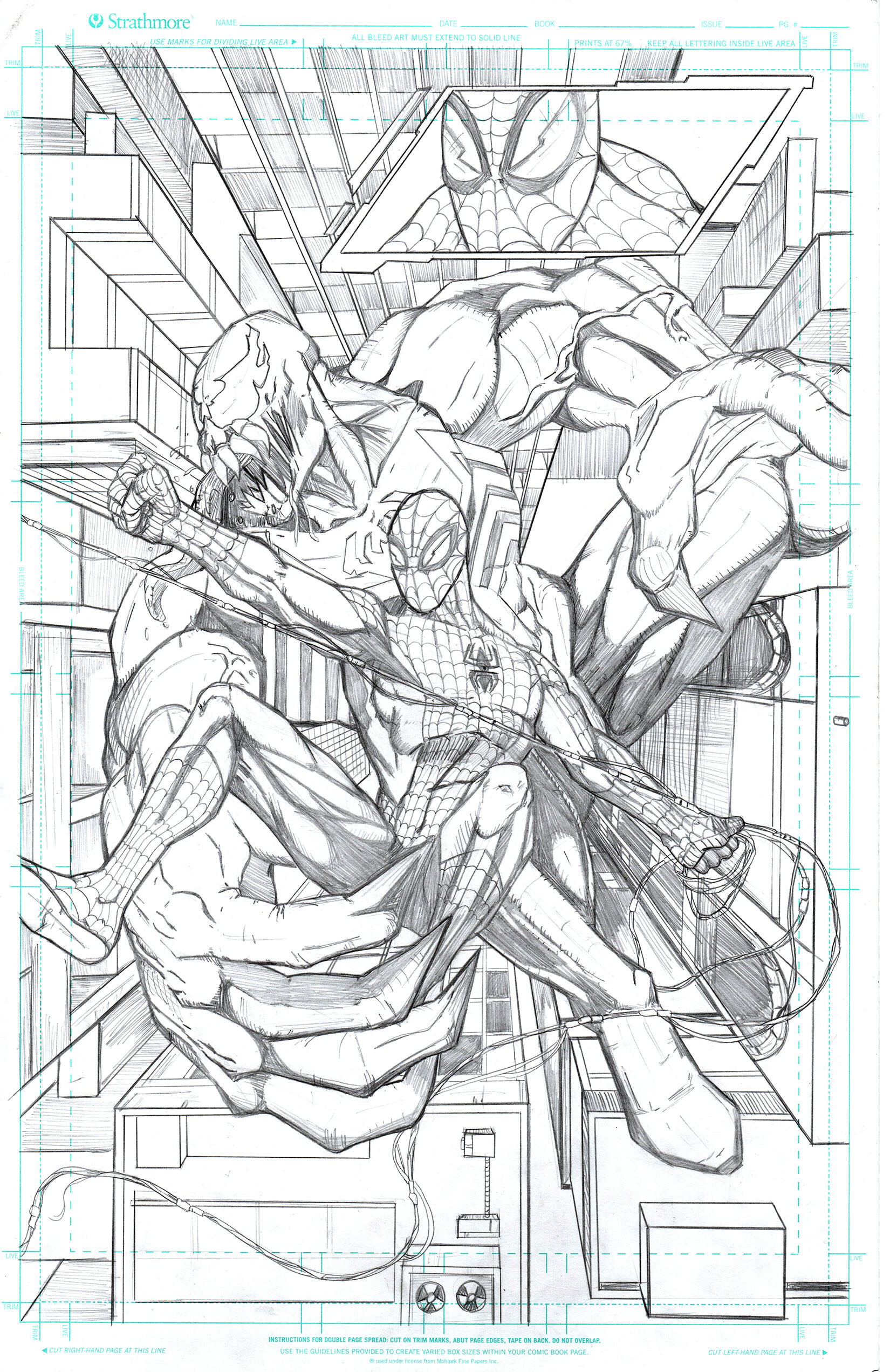 ArtStation - Spidey vs Venom sketch