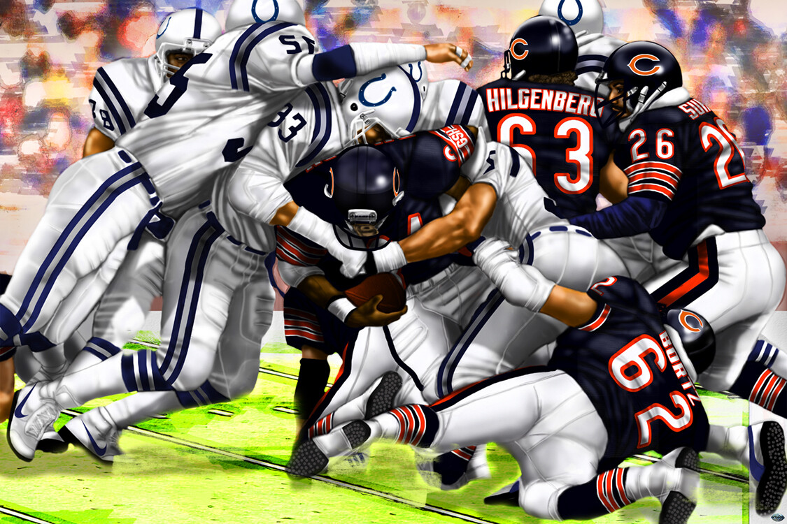 ArtStation - "Payton Vs The Colts Painting"