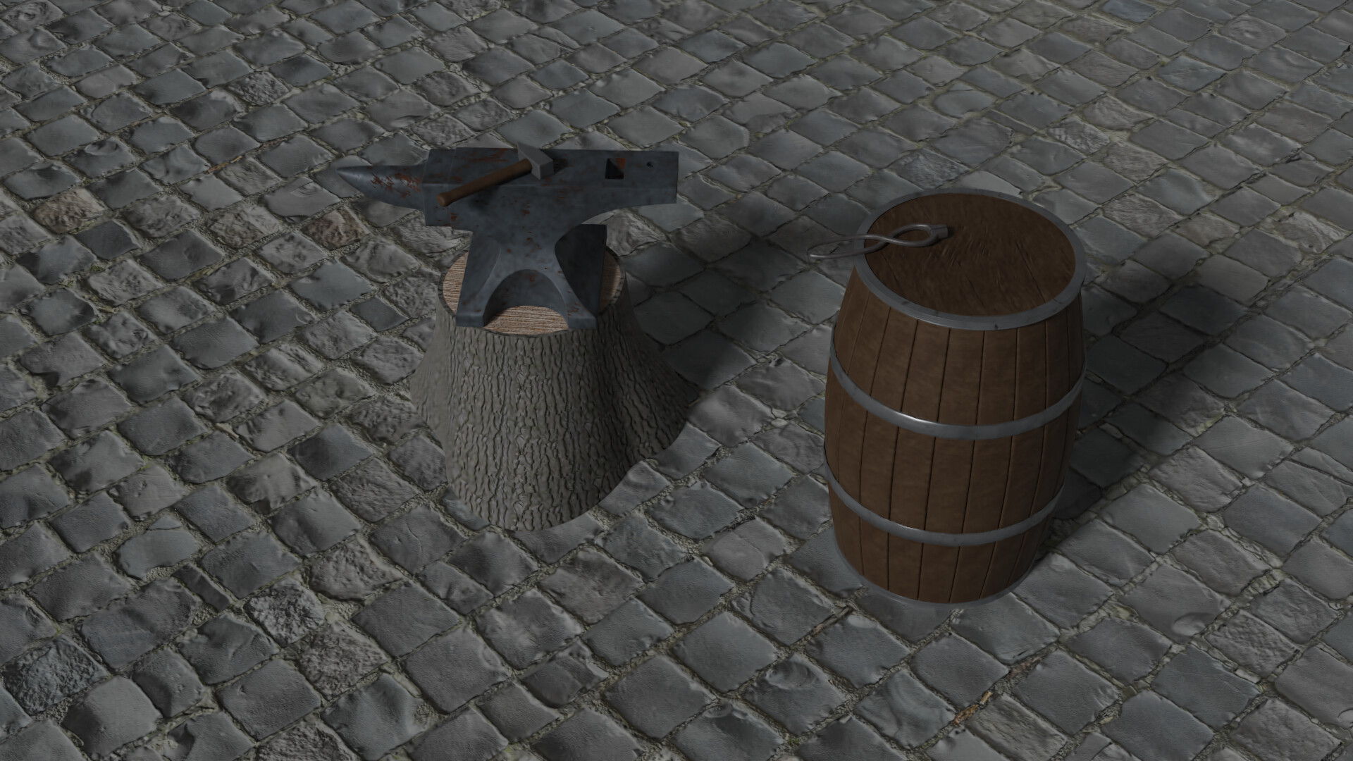 ArtStation - WIP Smithy Scene