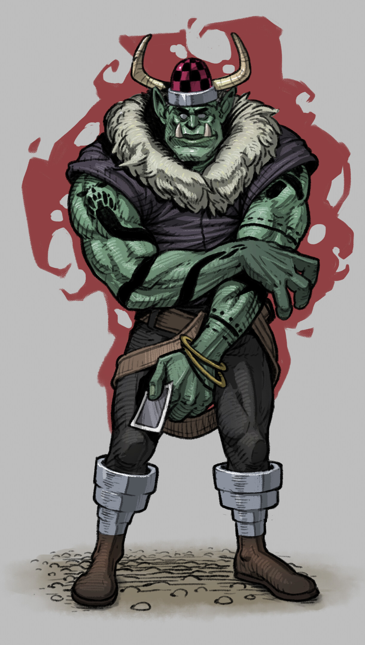 ArtStation - Orc card player