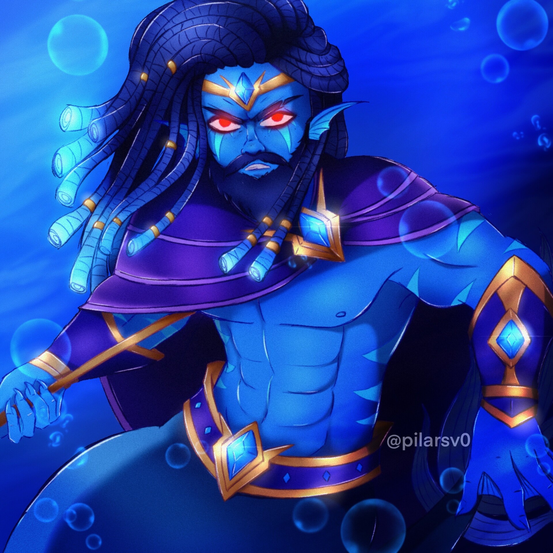 ArtStation - Mermaid warrior