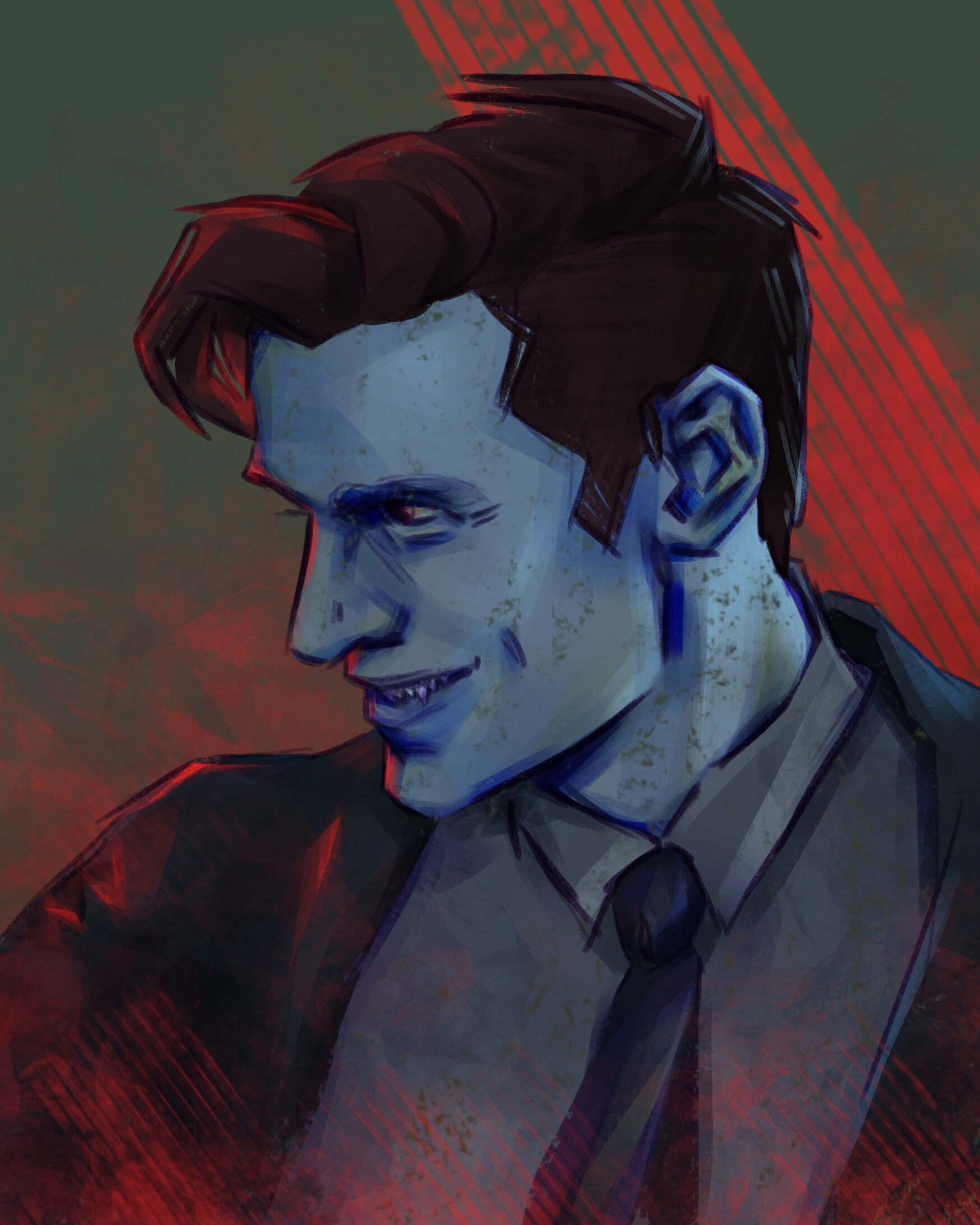 ArtStation - Matt Smith as an evel vampire