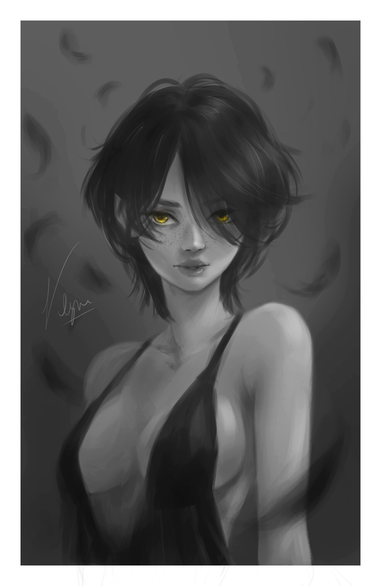 ArtStation - Grayscale portrait practice